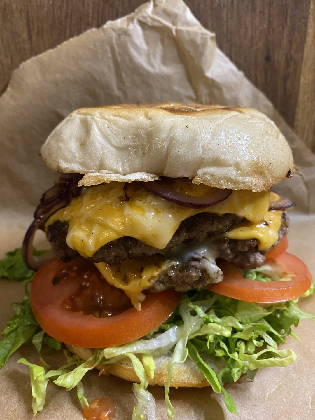 Texas Spicy Triple Cheeseburger – FireFly Barbecue